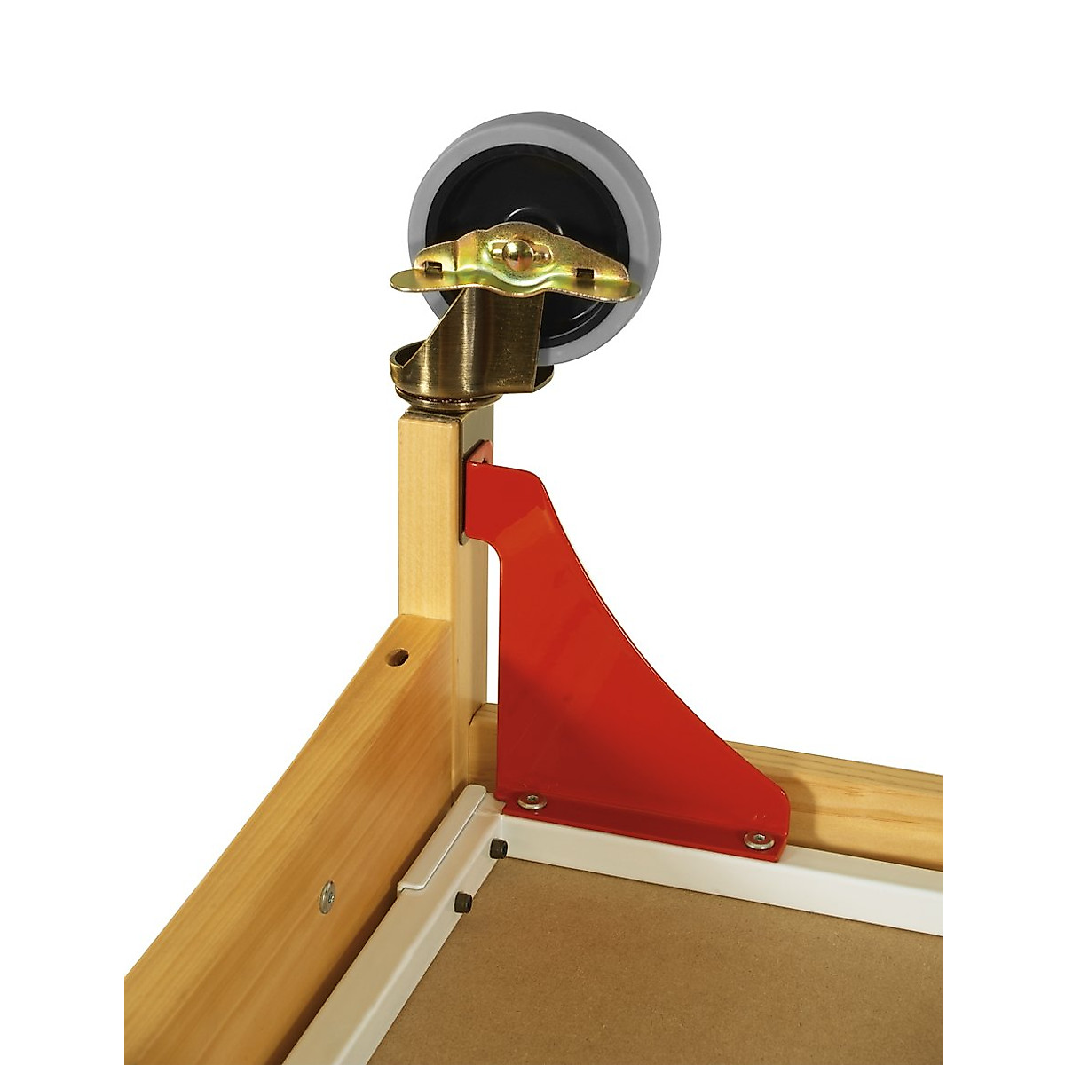 Foundations SafetyCraft Evacuation Kit for Next Gen Serenity Cribs (1st Generation), Converts Crib into Evacuation Crib, Includes 4 Red Gusset Plates and 4" Metal Casters