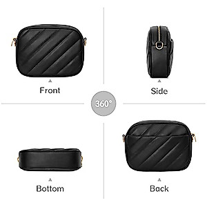 GEEAD Small Quilted Crossbody Bags for Women Trendy Design Shoulder Purse with Round Zip Bag