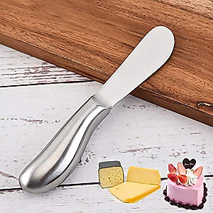 VANRA Spreader Knife Set 4-Piece Butter Knife Stainless Steel Cheese Knife Set Small Bread Cream Knives 5.3-inch