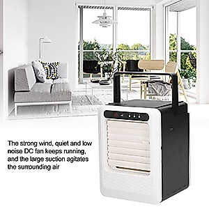 Portable Air Conditioners, Personal Space Mini Cooler Evaporative Desktop Spray Fan with 3 Wind Speeds Small AC Cooling Cool Mist Humidify Handle for Bedroom Room Home Camping Car Tent RV