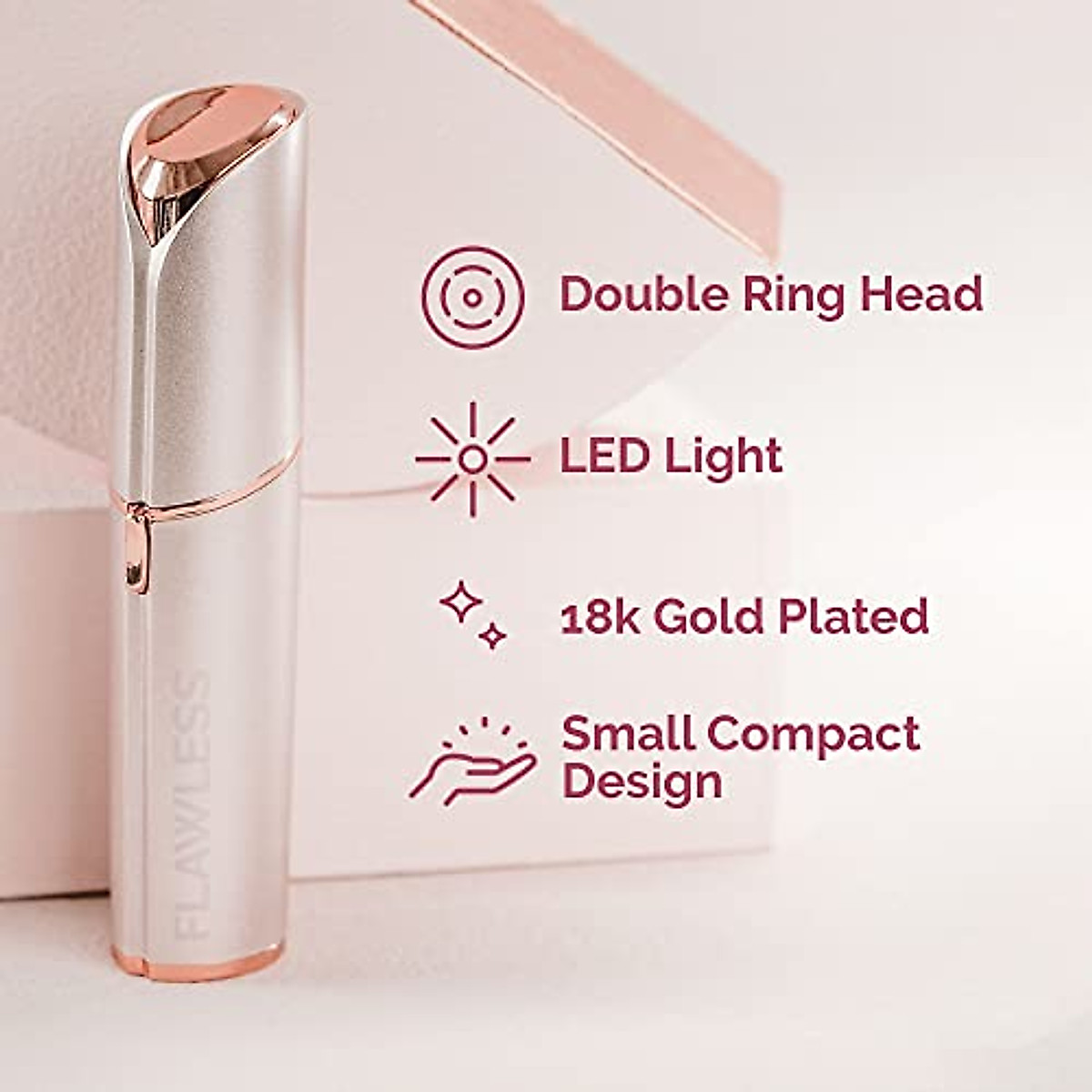 Finishing Touch Flawless Women's Painless Hair Remover, Blush/Rose Gold