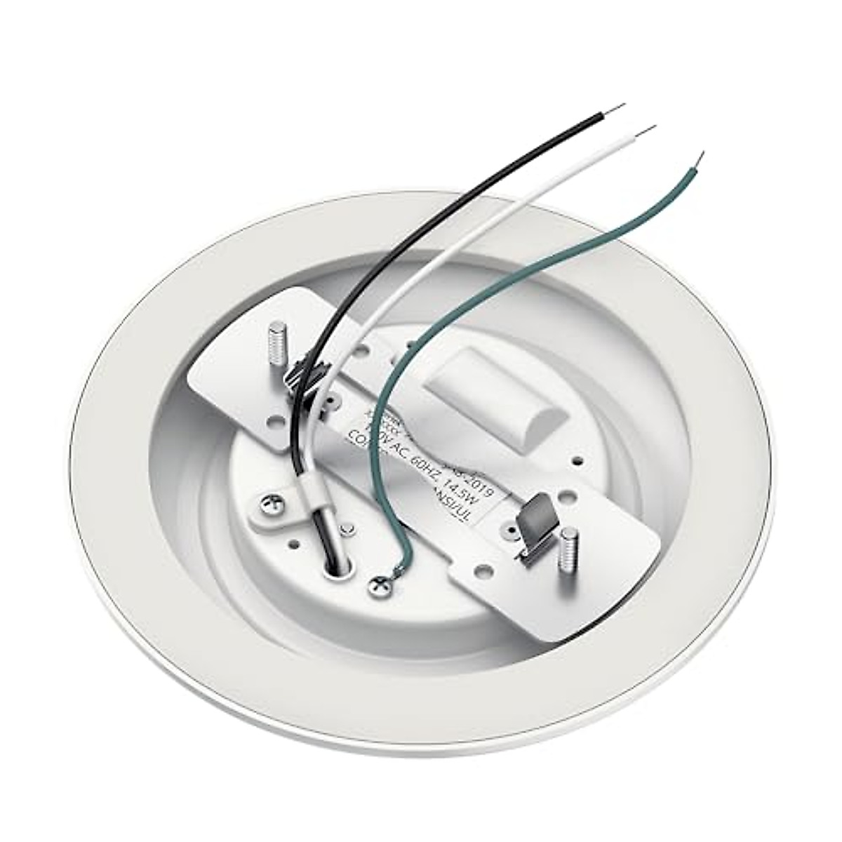 Kichler Horizon LED Downlight in White, 6.4" Flush Mount Interior Dimmable Light, 3000K, Wet Rated Integrated LED, (6.4" W x 1.3" H), 43873WHLED30, White