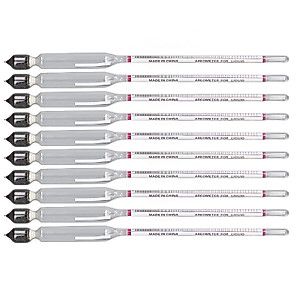 YYQTGG Wine Meter, Strictly Tested 10 Pcs Alcohol Hydrometer Easy To Observe Temperature Resistance for Laboratory Homebrewed Beer, Wine, Mead, Cider Monitor and Test Your Homebrew