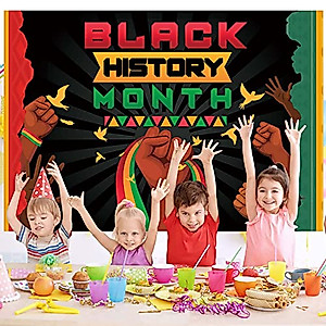 Black History Month Backdrop,African American BHM Worthwhile Festival Background for Black History Month Party Decoration(5 x3FT)