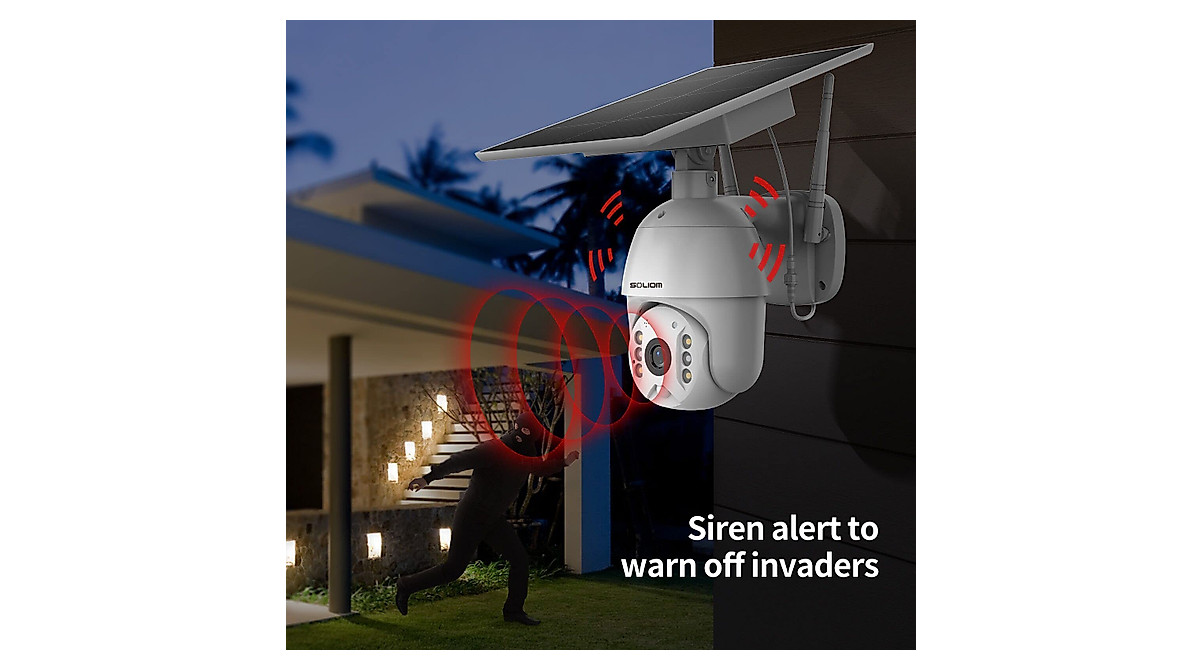 SOLIOM S600 Outdoor WiFi Camera - Solar Powered HD