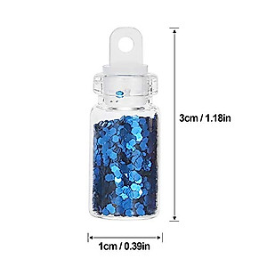 Nail Glitter,mewmewcat 48 Bottles of 3D Nail Glitter Sequins Nail Glitter Flakes Set Acrylic Nail Sparkle Glitter Stickers Decals for Christmas Nail Art Decoration Mixed Colors & Shapes