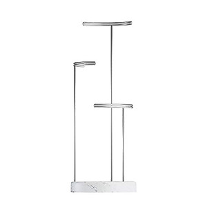 Umbra 299471-491 Tesora 3-Tier Jewelry Stand, Earring Holder, Accessory Organizer and Display, White/Nickel