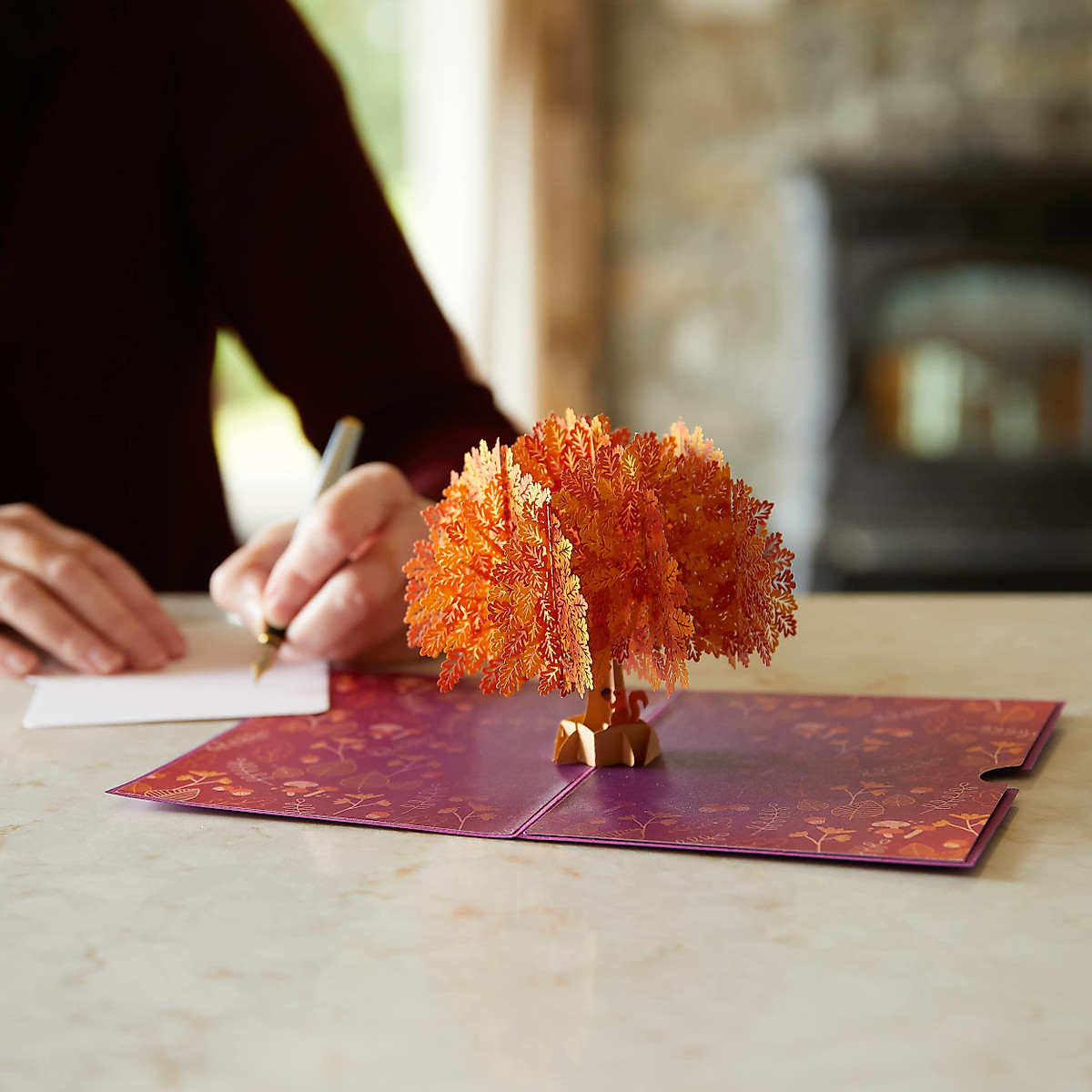 Lovepop Oak Tree Pop Up Card, 5x7-3D Greeting Card, Fall Birthday Cards for Mom, Wife or Friend, Autumn Pop Up Cards, Thanksgiving Greeting Cards