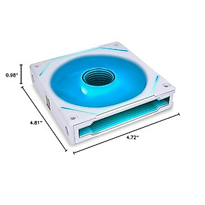 Lian Li UNI Fan SL-Infinity 120-Triple Pack-ARGB Fan-Infinity Mirror-Daisy-Chain Design-Customizable Lighting Effects-One Cable Connection-with Controller-White-(UF-SLIN120-3W)