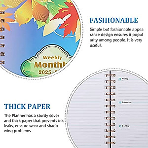 Cabilock 2023 Agenda Book Note Pads Portable Planner Books Planners 2023 Planner Weekly and Monthly Academic Notebook Schedule Planner Daily Planner 2023 Paper Coil Office Calendar Book