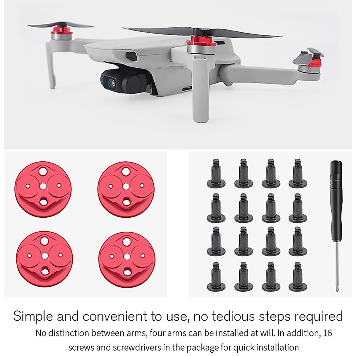 Nebwe Drone Accessories Rc Tools Rc Accessories and Parts 4pcs Metal Motor Covers Dustproof Protective Cover for Drone Mavic Mini Drone Drone Parts Drone Tool Kit