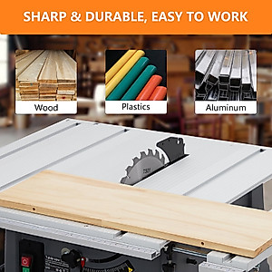 Table Saw 10 Inch, 5000RPM Powerful Tablesaw With Stand & Protective Cover, 90°Cross Cut & 0-45°Bevel Cut, Jobsite Table Saw Adjustable Depth, for Woodworking, Metal, Plastic