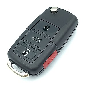 Replacement Keyless Entry Remote Flip Key Fob (Black 1)