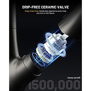 APPASO Pull Down Kitchen Faucet with Sprayer Stainless Steel Brushed Nickel - Single Handle Commercial High Arc Pull Out Spray Head Kitchen Sink Faucets with Deck Plate, Grifos De Cocina