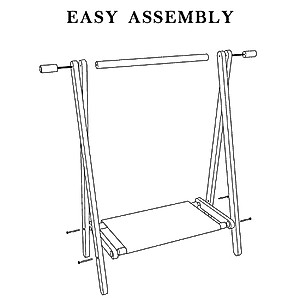 VOGUSLAND Dress up Storage, Kids Clothing Rack, Child Garment Rack with Storage Shelf, Natural Pine Wood (Pine)