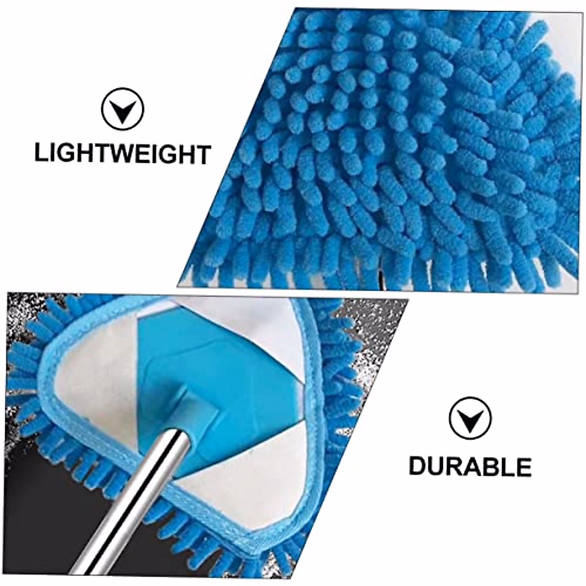 Healvian 1pc Telescopic Triangular Mop Car Wash Brush Tile Scrubber Cleaning Mop Wooden Floor Cleaner Floor Scrubbers Household Cleaner Home Telescopic Mop Household Supplies Tub