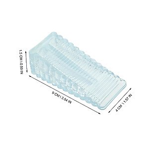 4 Pcs Clear Door Stop Rubber Door Stop Wedge Anti-Slip Rubber Door Stop Transparent Door Stop Clear Rubber Door Stop Rubber Door Stopper Wedge Non-Slip Rubber Door Stop Door Wedge