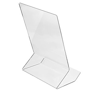 ULTECHNOVO 2pcs Transparent Tablet Holder Magazine File Holder Desktop Organizer Shelves for Books Tabletop Bookends Records Holder Book End Book Support Bookshelf Student Acrylic