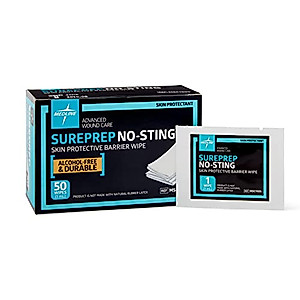 Medline Sureprep No-Sting Skin Protectant, 1 mm (Pack of 50)