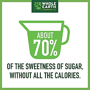 WHOLE EARTH 100% Erythritol Zero Calorie Plant-Based Sugar Alternative, 4 Pound Pouch (Packaging May Vary )