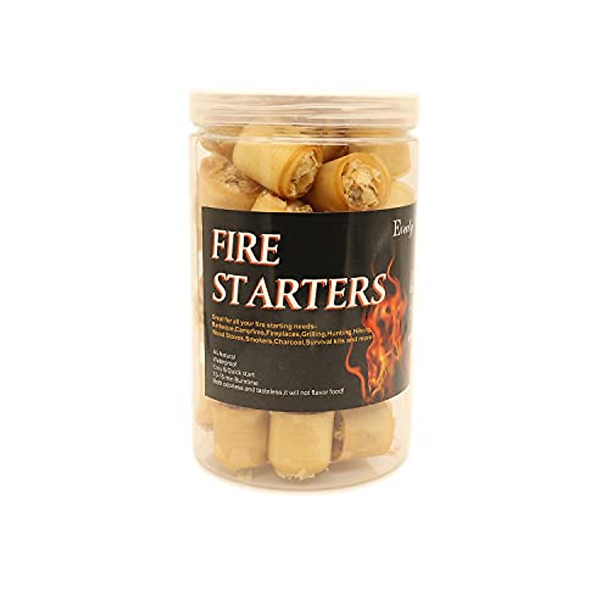 Evaty Camping Fire Starters 40 Pcs All Natural Firestarters Charcoal Starters for Campfires,Outdoor Firepit,Fire Fit,Grills,BBQ,Smokers (40)