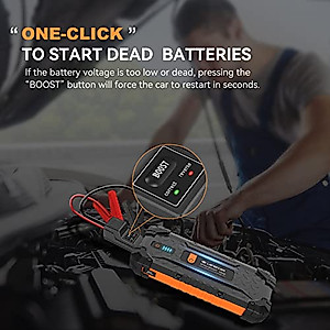 Jump Starter,3000A 24000mAh Portable Car Jump Starter Battery Pack for up to 10.0L Gas and 8.0L Diesel Engine,12V Battery Booster Pack Jump Box with USB Quick Charge 3.0 & DC 15V Ports