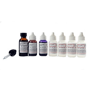 Gram Stain Kit, 7 Dropper Bottles - Crystal Violet (30mL), Safranin O 1.0% (30mL), Potassium Iodide 1.85% (30mL), 95% Denatured Ethyl Alcohol (4x25mL) - Includes Instructions - Innovating Science