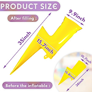 12 Pieces Yellow Flash Balloons 36 Inch Lightning Bolt Party Balloons Foil Flash Party Decorations Stylish Lightning Bolt Balloon for Birthday Party Supplies Wedding Decoration