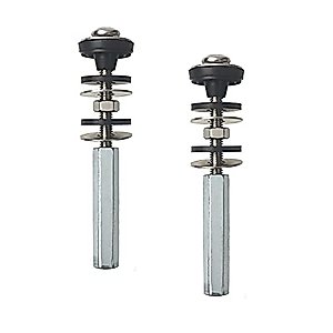 2 Pack Toilet Tank to Bowl Bolt Kits, Universal Heavy Duty Bolts Toilet Bolts with Waterproof Stainless and Rubber Washers Gasket, Nuts Easy to install