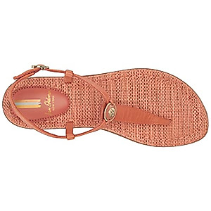 Sam Edelman Women's Gigi Flat Sandal, Terracotta Pink Signet, 7