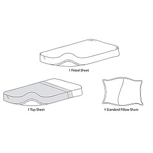 TL Care 100% Natural Cotton Jersey Knit 3-Piece Toddler Sheet Set, White, Soft Breathable, for Boys and Girls