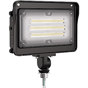 CINOTON 50W UL Listed 7000LM LED Flood Light, Outdoor IP65 Waterproof 5000K Daylight Lights with 180°Knuckle Wall Fixture, Support 110-277V AC Power, Replace [240W HID/HPS] for Household & Commercial