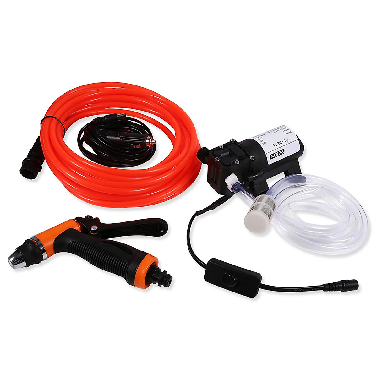 High Pressure Electric Car Washer Cleaning Machine Water Pump Trigger Spray Gun Washing Kit 12V