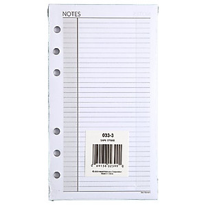 AT-A-GLANCE Day Runner Lined NotePad Pages, Refill, Loose-Leaf, Undated, for Planner, 3-3/4" x 6-3/4", Size 3, 30 Sheets/Pack (033-3)