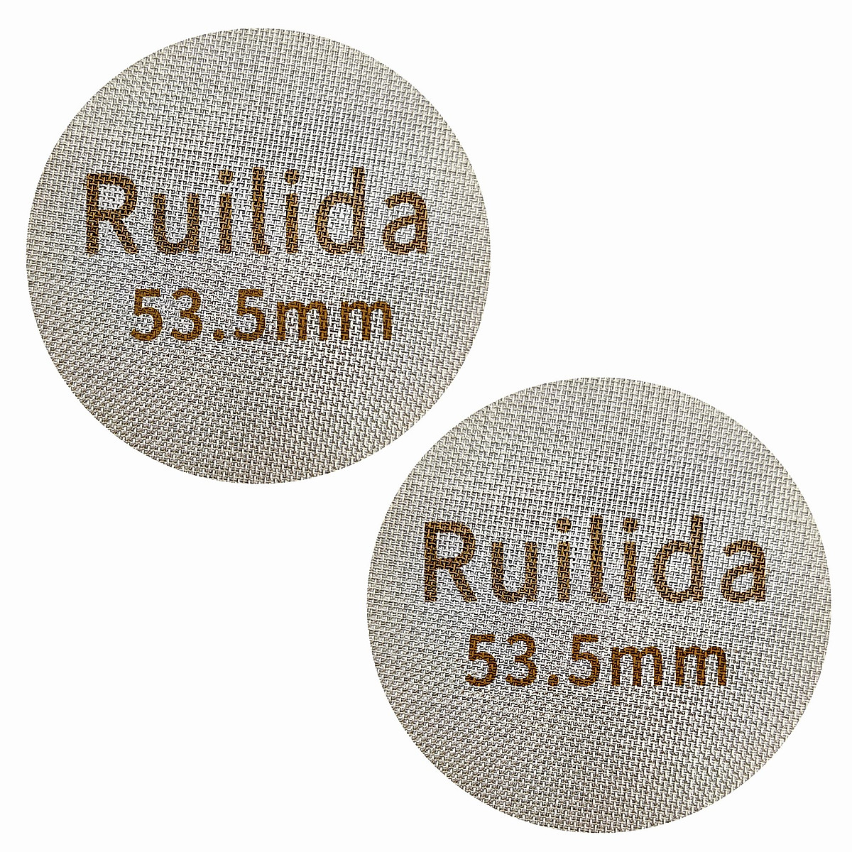 Ruilida 2 Packs Espresso Puck Screen 53.5mm, Reusable 1.7mm Thickness 150μm 316 Stainless Steel Professional Barista Coffee Filter Mesh Plate for Espresso Portafilter Filter Basket 53.3-54mm breville