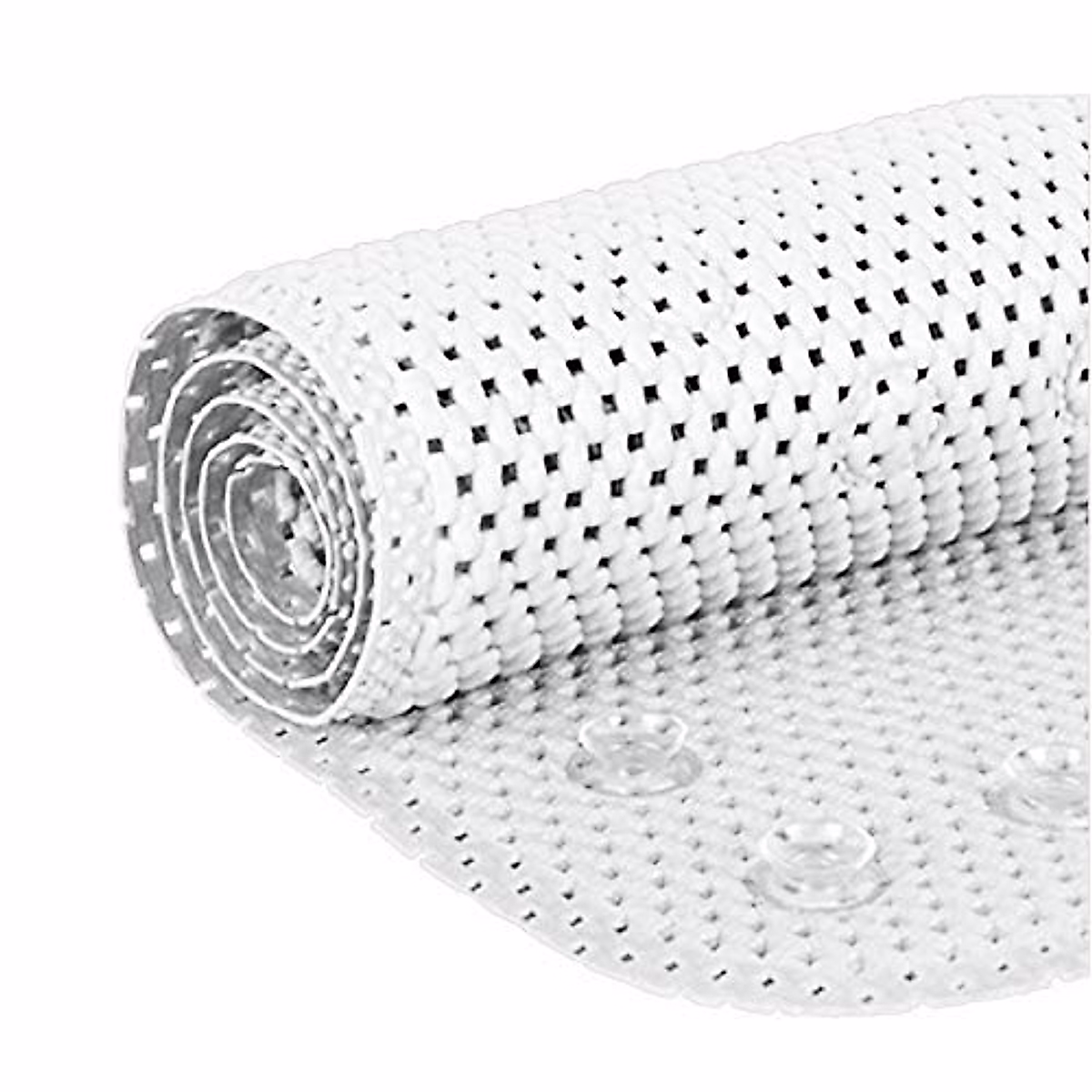 Deluxe Bathtub Mat Non Slip, Soft Foam Bath Mats for Bathroom Tub, Bathtub Mat with Drain Holes, Suction Cups- 36” X 17” - White