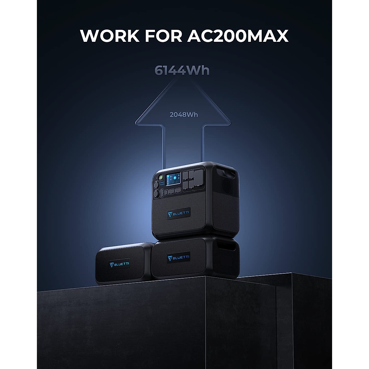 BLUETTI Expansion Battery B230, 2048Wh LiFePO4 Battery Pack for Power Station AC180 AC200MAX AC200L AC200P AC70 EP500Pro, DC Power Source w/ 100W USB-C, Extra Battery for Home, Emergency, Road Trip