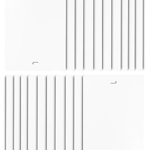 DALIX PVC Vertical Blind Replacement Slats Curved Smooth White 70.5 x 3.5 (20-Pack)