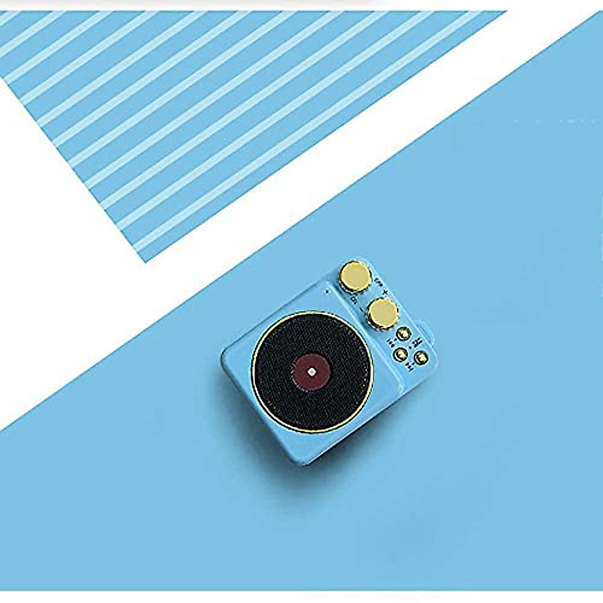 Mini Portable Speaker, Record Players for Vinyl with Bluetooth, Creative Retro Card Atomic Record Player, Pla(Phonograph)