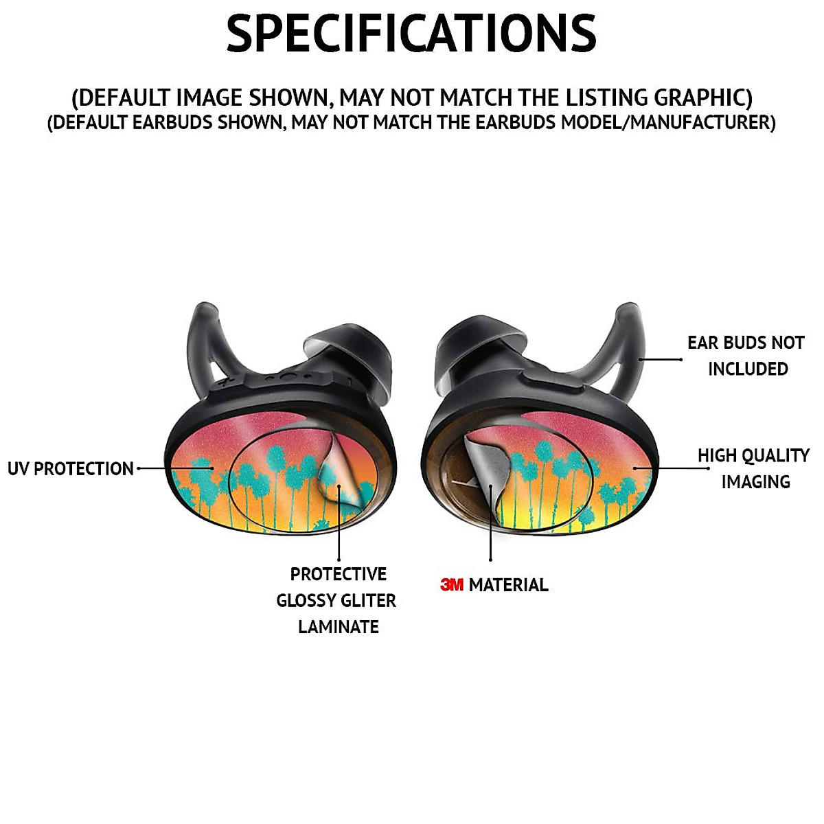 MightySkins Glossy Glitter Skin Compatible with Bose QuietComfort Earbuds II (2022) - Succulent | Protective, Durable High-Gloss Glitter Finish | Easy to Apply and Change Styles | Made in The USA