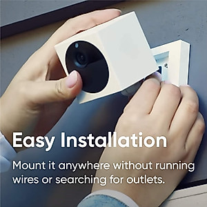 WYZE Cam Outdoor Starter Bundle (Includes Base Station and 1 Camera), 1080p HD Indoor/Outdoor Wire-Free Smart Home Camera with Night Vision, 2-Way Audio, Compatible with Alexa, White (Renewed)