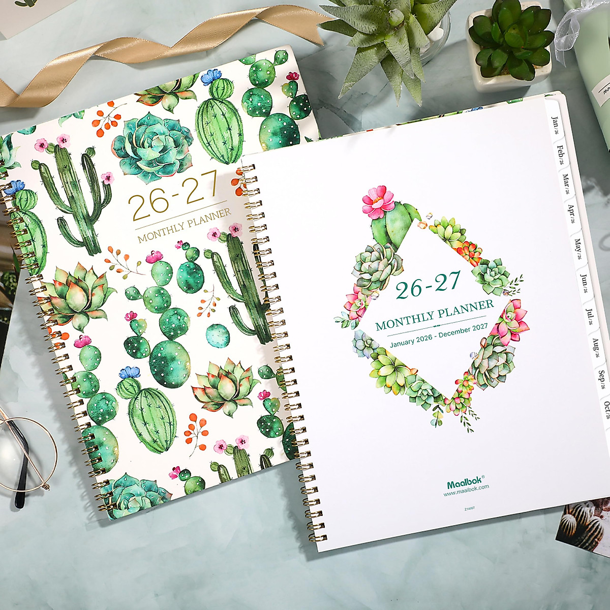 2023-2025 Monthly Planner/Calendar - 2 Year Monthly Planner 2023-2025, July 2023 - June 2025, 9" x 11" Planner with Twin-Wire Binding, Monthly Tabs, Two-Side Pocket, Perfect Daily Organizer