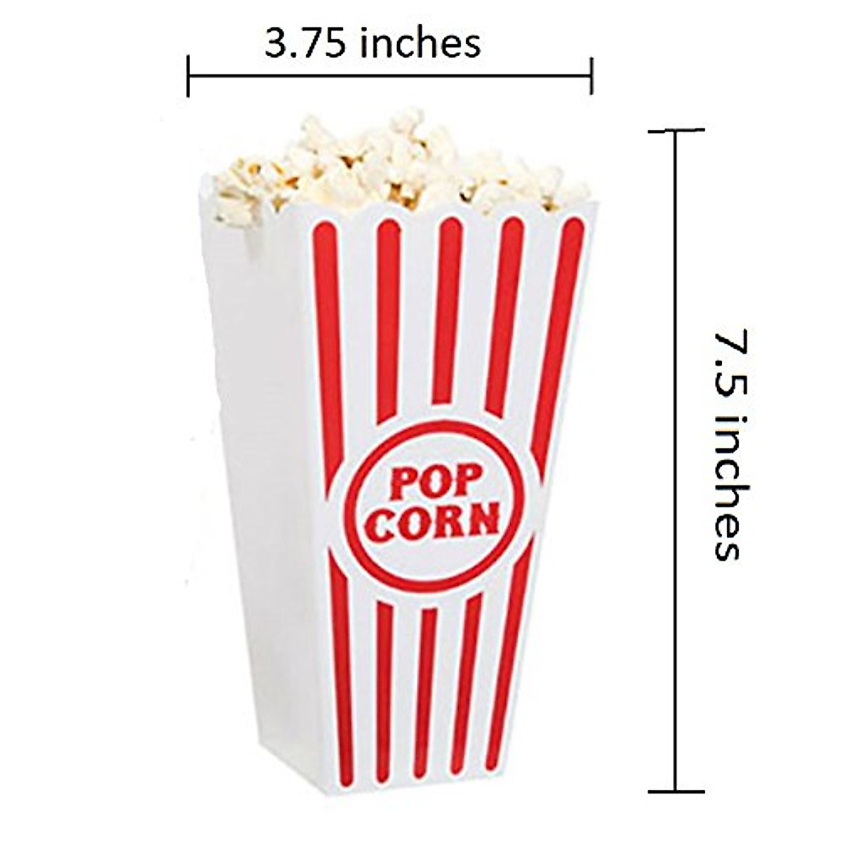 Retro Popcorn Set Bowl Plastic Classic Tub Red & White Striped Container Container Movie Theater Bucket Reusable Set Of 5