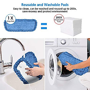 MANGOTIME Microfiber Spray Mop for Floor Cleaning - Hardwood Floor Mop Dry Wet Mop for Hardwood Wood Laminate Tile Vinyl Kitchen Dust Mop with 3 Reusable Washable Mop Pads 410ml Refillable Bottle