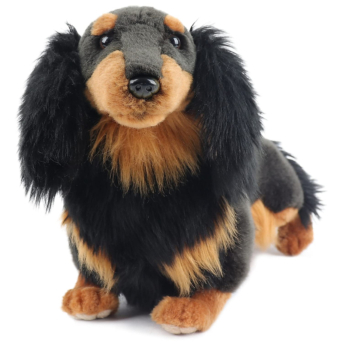MY DOG Mini - Dachshund Longhair - Premium Dog Stuffed Animal - Lifelike & Realistic