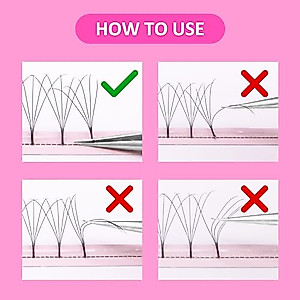 VEYES INC Lash Extension Supplies Premade Fans Eyelash Extensions Mixed Tray 8D 0.07 D curl 9-16mm Short Stem Volume Lashes Matte Black 320FANS