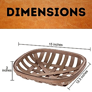 SEDLAV Brown Woodchip Tobacco Decorative Basket - Rustic Charm for Home Organization