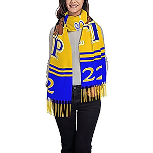 Beyli Sigma Gamma Rho Scarf Winter Warm Long Scarf Sister Gift Soft Tassel Scarf 77.6" * 28.3" Tassel 4"