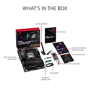 ASUS ROG Strix X670E-F Gaming WIFI6E Socket AM5 (LGA 1718) Ryzen 7000 Gaming Motherboard(PCIe 5.0, DDR5,16 + 2 Power Stages,Four M.2 Slots with heatsinks,USB 3.2 Gen 2x2,AI Cooling II, and Aura Sync)