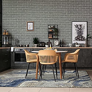 LUXE WEAVERS Marble Abstract Area Rug, Blue 8x10